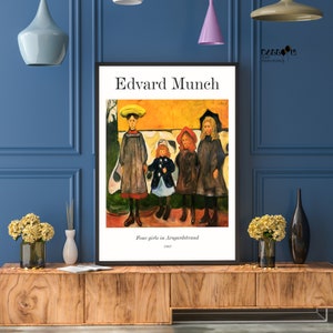 Edvard Munch, Four Girls in Arsgardstrand, 1903, Edvard Munch Art Print ...