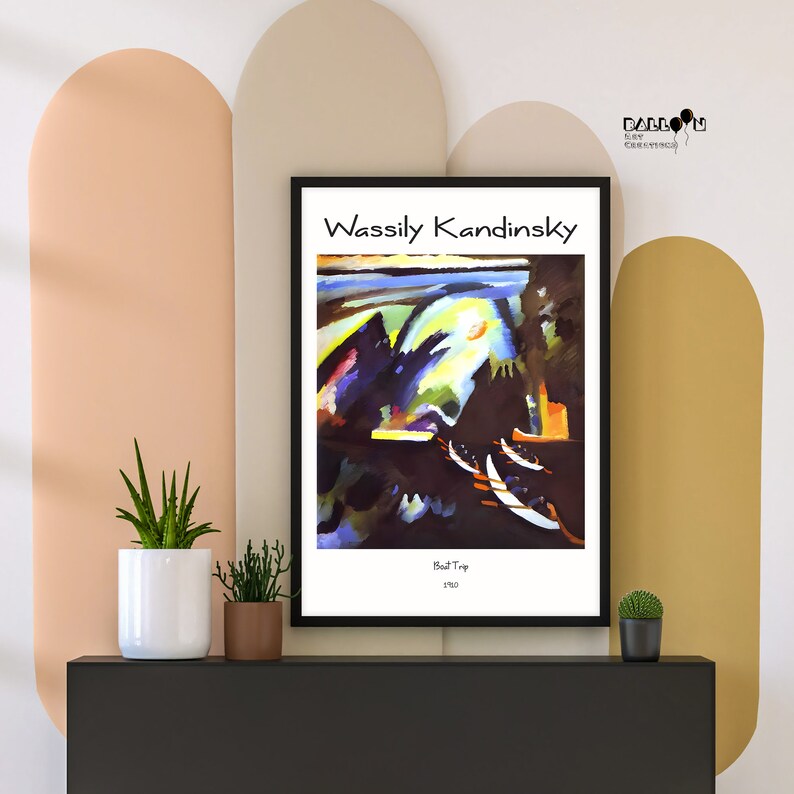 Wassily Kandinsky, Boat Trip, 1910, Kandinsky Poster, Expressionist Art ...