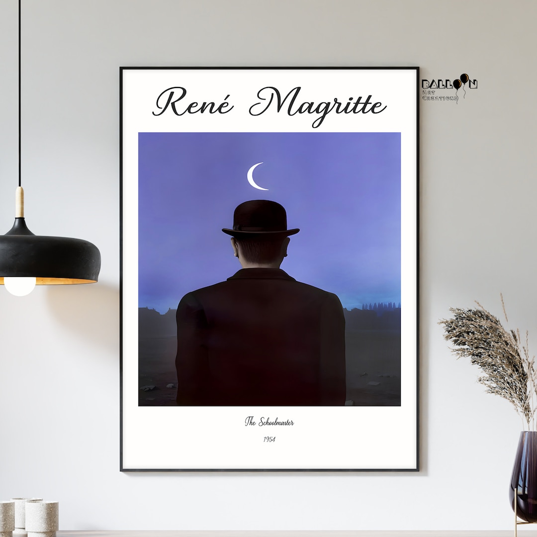 Rene Magritte, the Schoolmaster, 1954, Magritte Wall Poster, Landscape ...