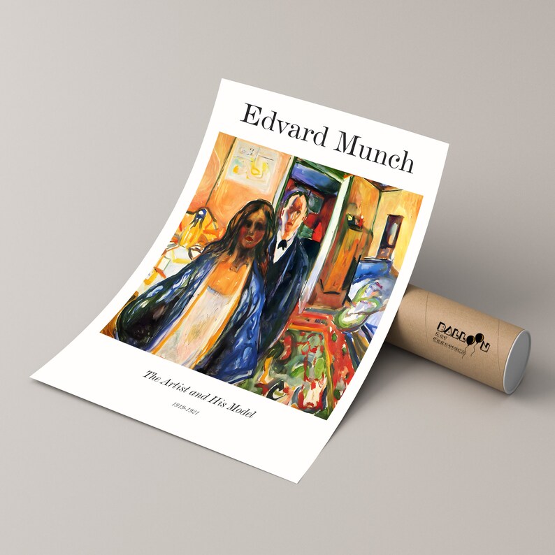 Edvard Munch, the Artist and His Model, 1919-1921, Edvard Munch Wall ...