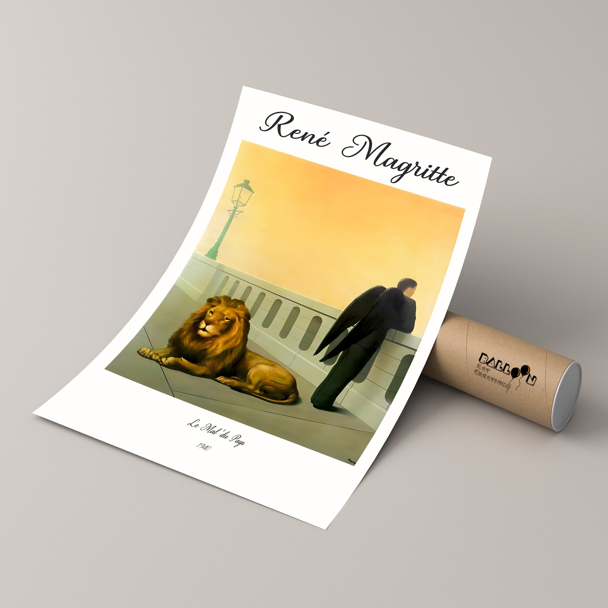 Rene Magritte, Le Mal 'du Pays, 1940, Rene Magritte Poster, Surrealism ...