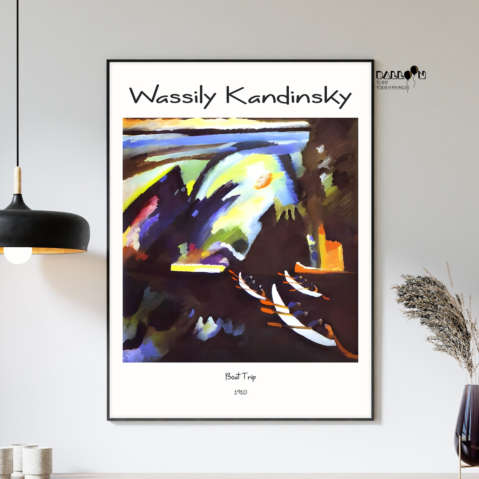 Wassily Kandinsky, Boat Trip, 1910, Kandinsky Poster, Expressionist Art ...