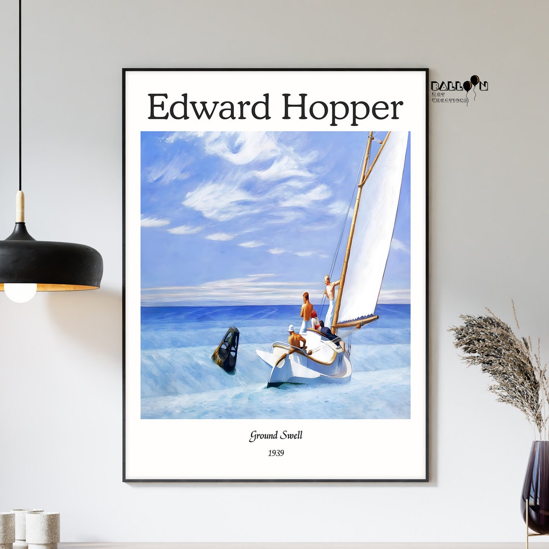Edward Hopper, Ground Swell, 1939, Hopper Wall Poster, Exhibition ... Edward Hopper, Ground Swell, 1939, Hopper Wall Poster, Exhibition ...