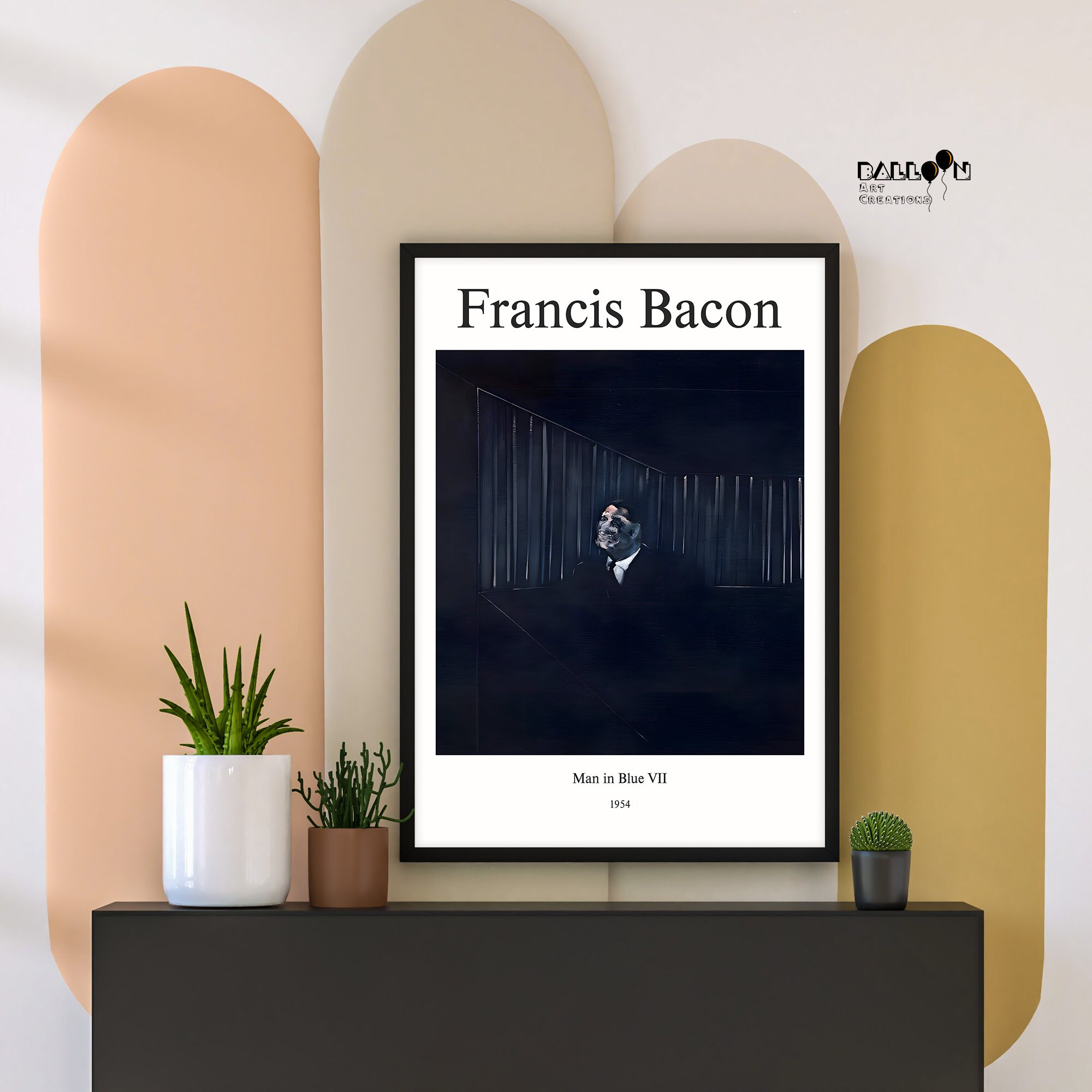 Francis Bacon, Man in Blue VII, 1954, Francis Bacon Poster, Museum Art ...