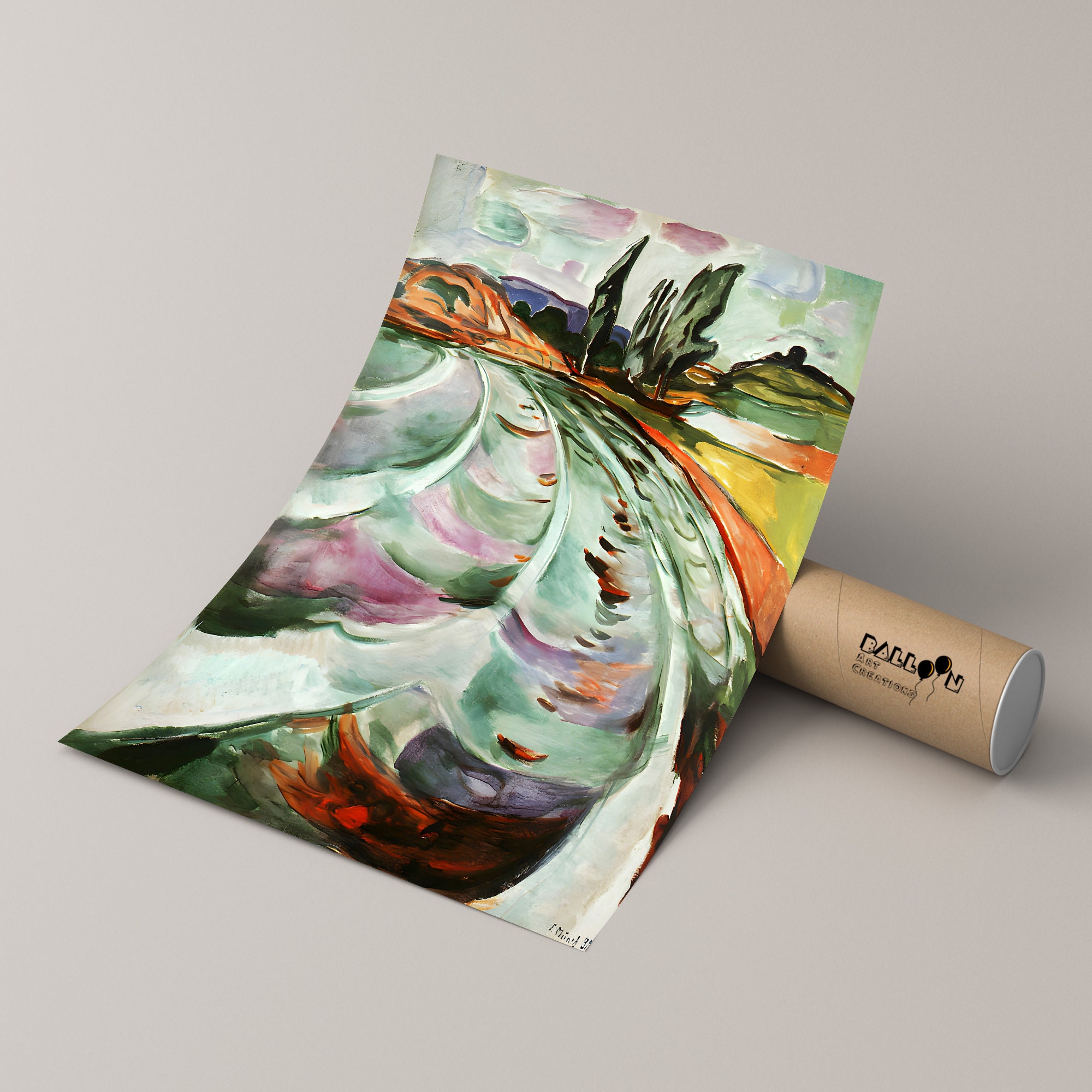 Edvard Munch, the Wave, 1921, Edvard Munch Poster, Portrait Art ...