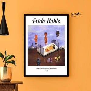 Frida Kahlo, Henry Ford Hospital-la Cama Volando, 1932, Frida Kahlo ...