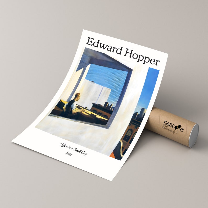 Edward Hopper, Office in a Small City, 1953, Edward Hopper Poster ...