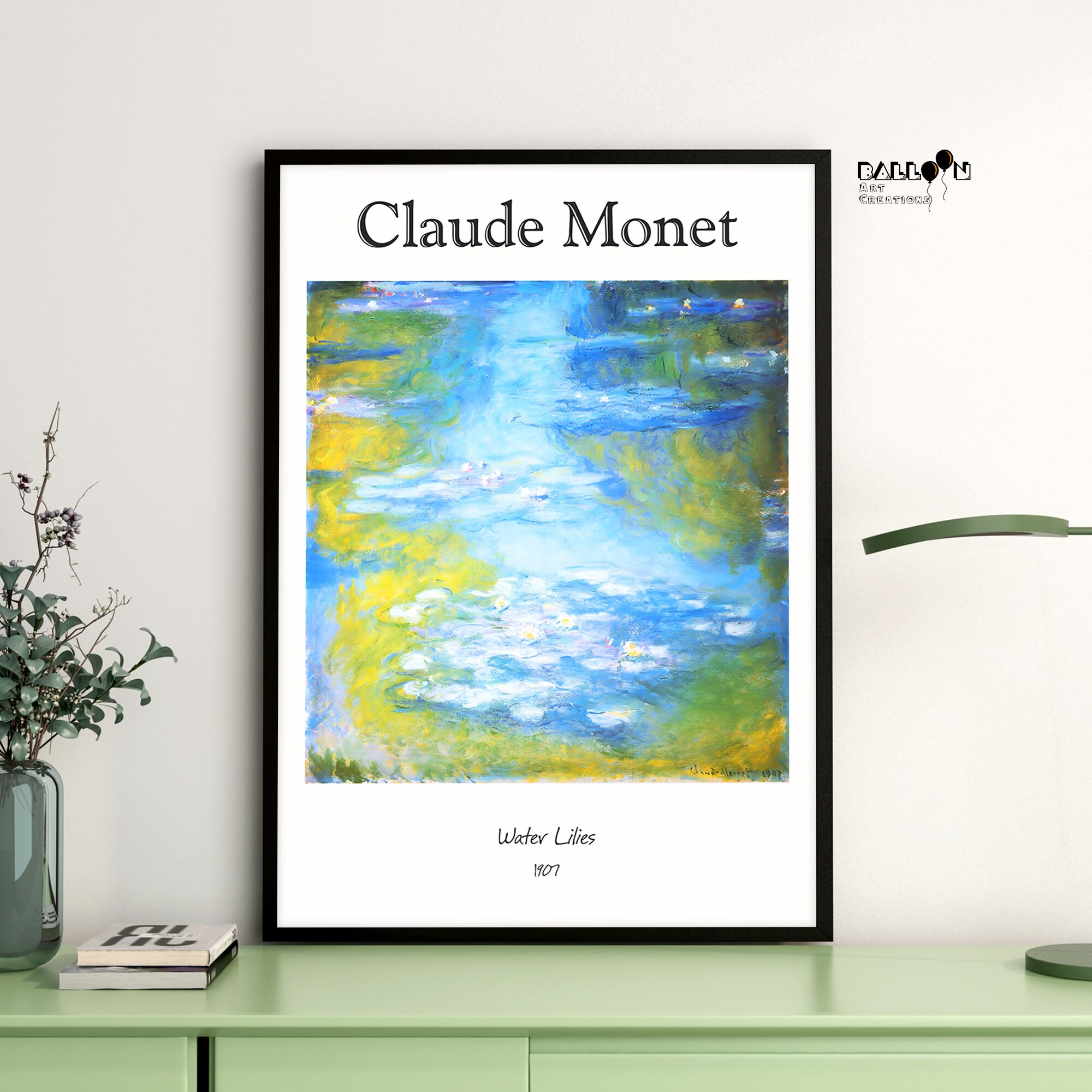 Claude Monet, Water Lilies, 1907, Claude Monet Poster, Impressionist ...