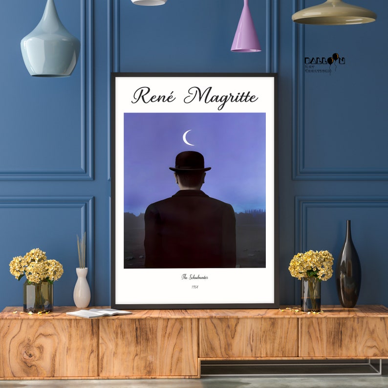 Rene Magritte, the Schoolmaster, 1954, Magritte Wall Poster, Landscape ...