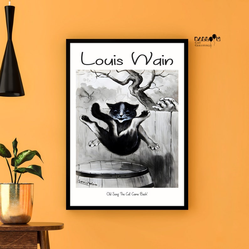 Louis Wain, Old Song 'the Cat Came Back', Louis Wain Cat Poster ...