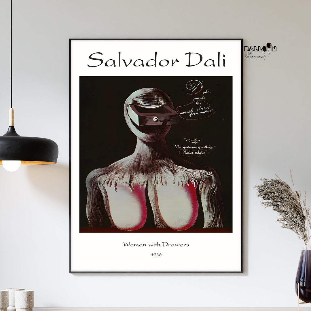Salvador Dali, Woman With Drawers, 1936, Salvador Dali Poster ...