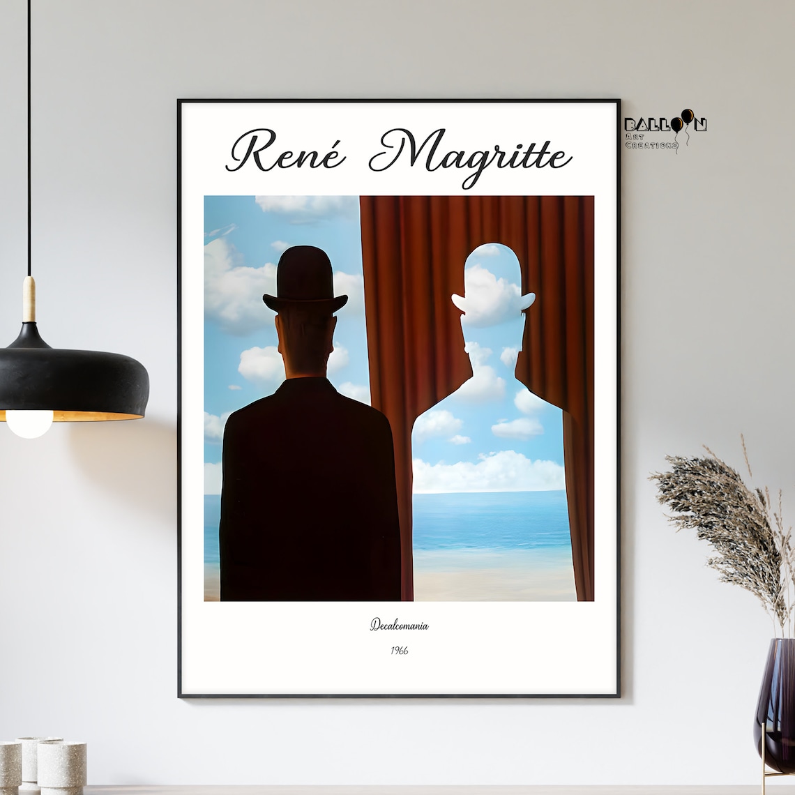 Rene Magritte, Decalcomania, 1966, Rene Magritte Poster, Portrait Poster, Surrealism Art, Wall ...