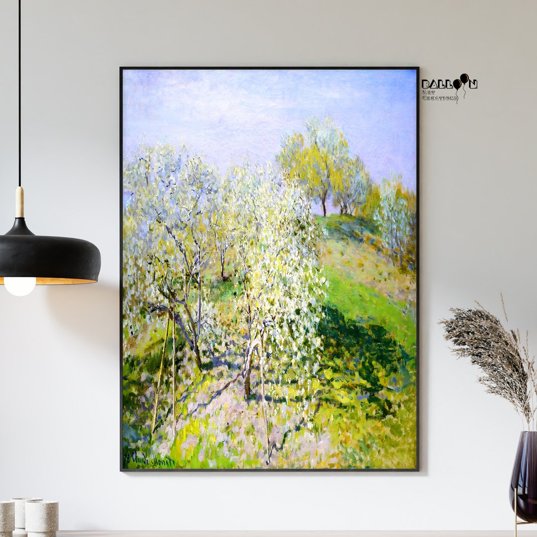 Claude Monet, Apple Trees in Bloom, 1873, Claude Monet Poster, Nature ...
