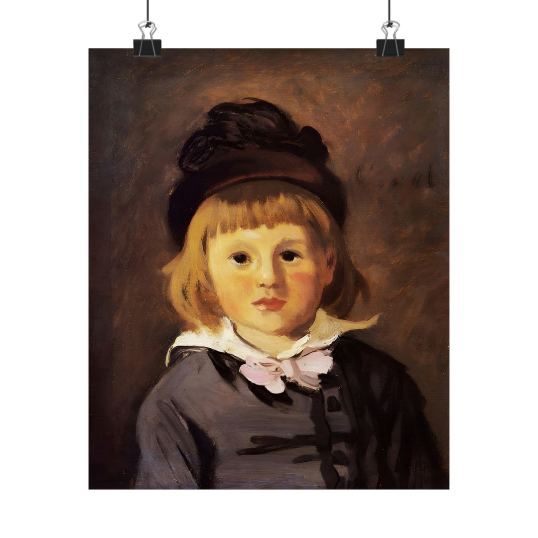 Claude Monet, Portrait of Jean Monet Wearing A Hat With A Pompom ...