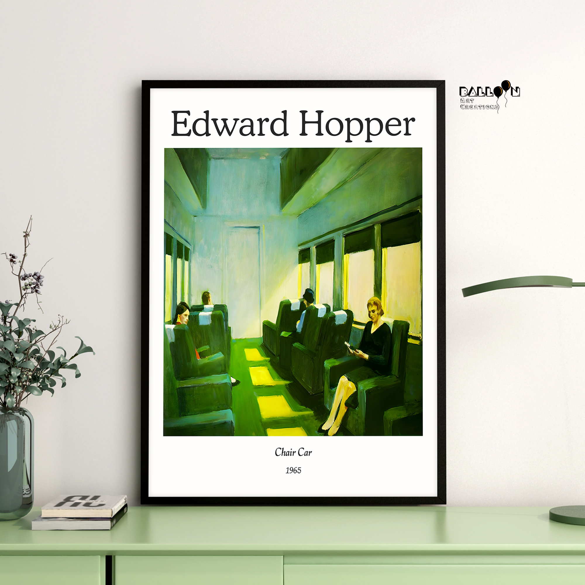 Edward Hopper, Chair Car, 1965, Hopper Wall Poster, Museum Print ...