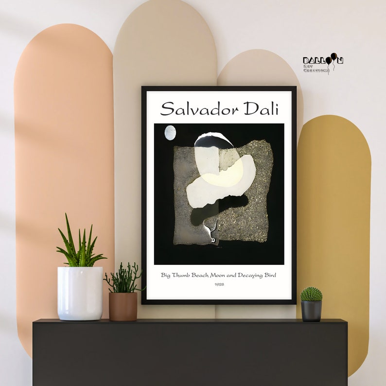 Salvador Dali, Big Thumb Beach Moon and Decaying Bird, 1928, Salvador ...