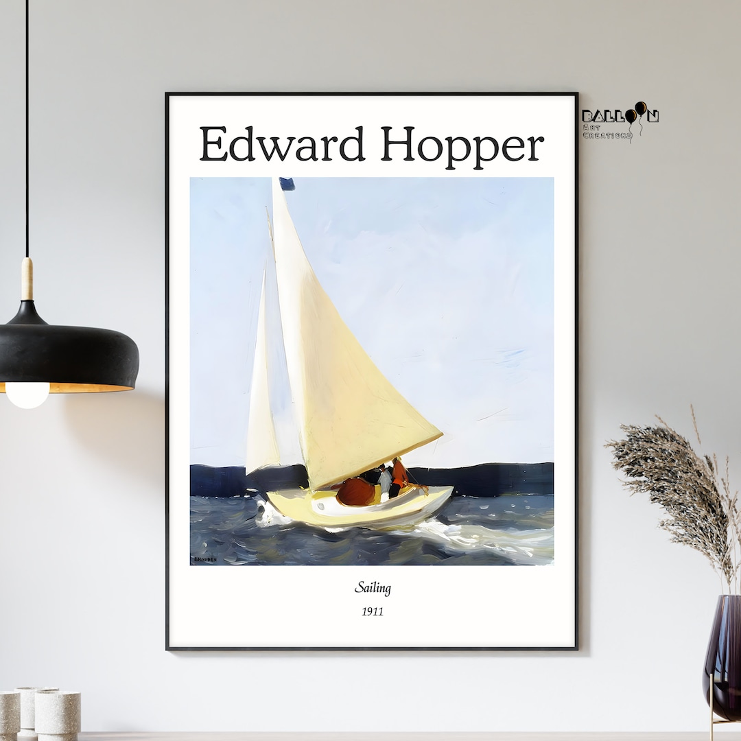 Edward Hopper, Sailing, 1911, Edward Hopper Poster, Realism Art, Sea ...