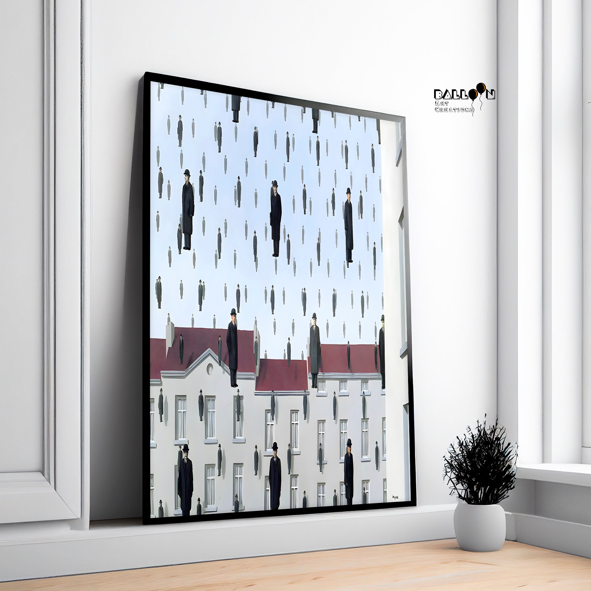 Rene Magritte, Golconda, 1953, Rene Magritte Print, Magritte Poster ...