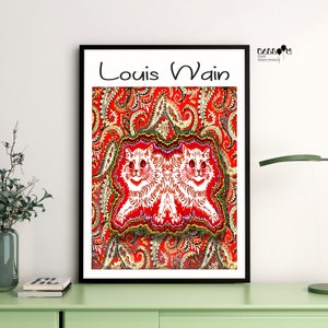 Louis Wain, Louis Wain Cat Poster, Illustration Poster, Animal Print ...