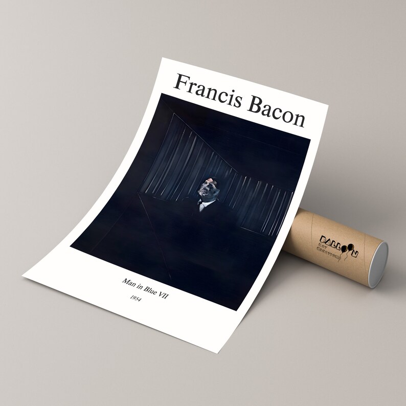 Francis Bacon, Man in Blue VII, 1954, Francis Bacon Poster, Museum Art ...