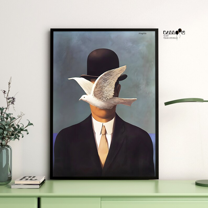 Rene Magritte, Man in a Bowler Hat, 1964, Rene Magritte Print, Magritte ...