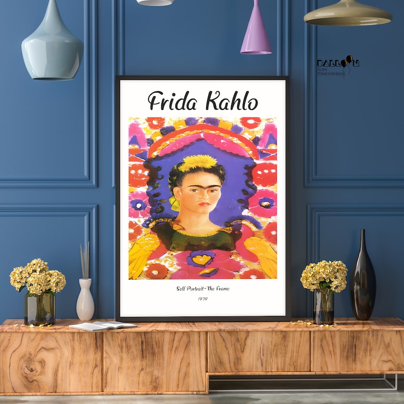 Frida Kahlo, Self Portrait-the Frame, 1938, Frida Print, Feminism Art ...