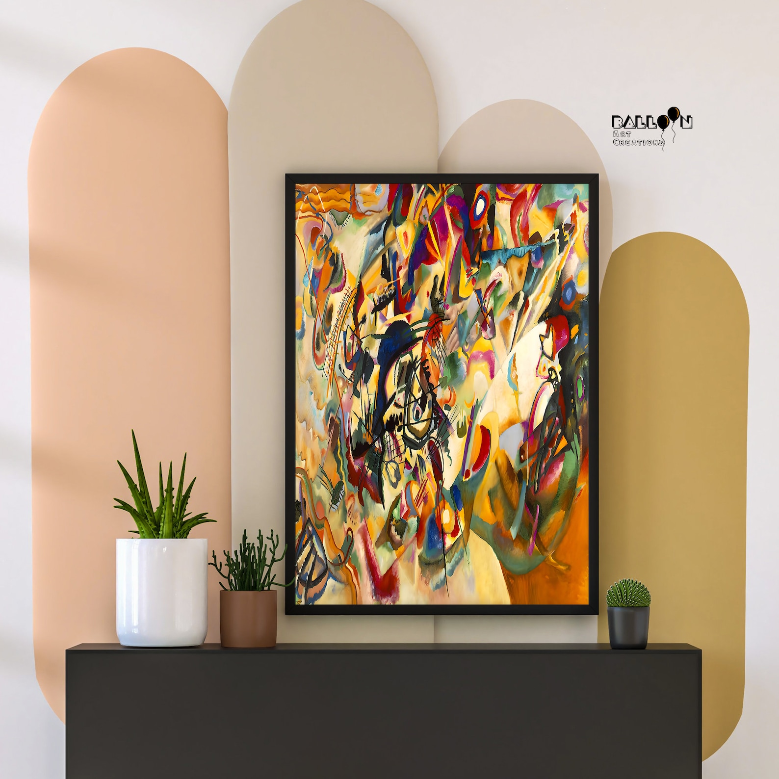Wassily Kandinsky, Composition No.7, 1913, Kandinsky Poster, Colorful ...