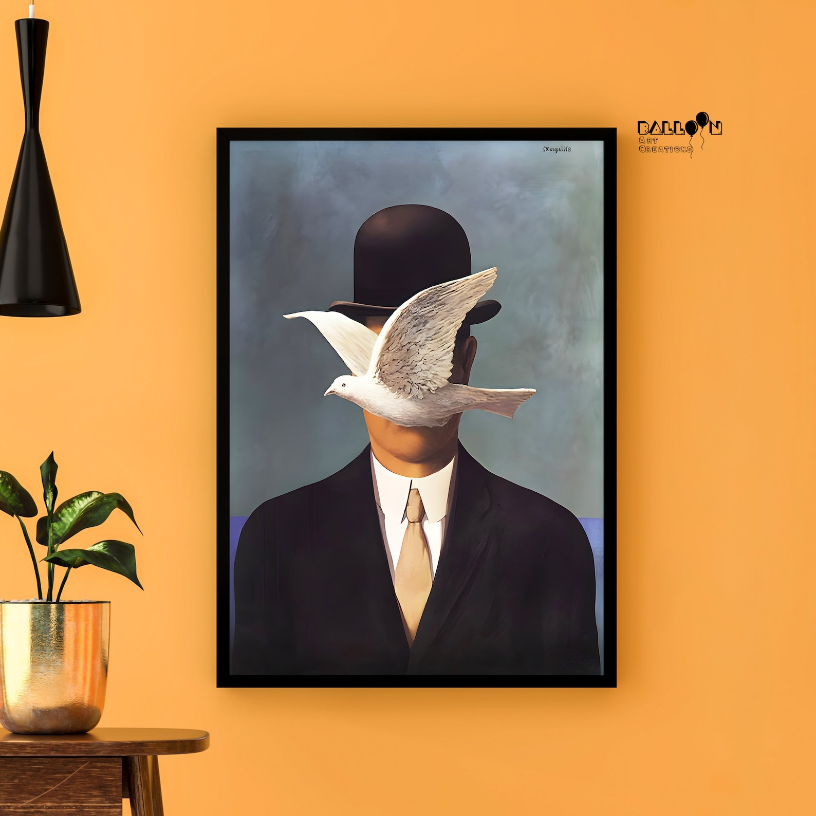 Rene Magritte, Man in a Bowler Hat, 1964, Rene Magritte Print, Magritte ...