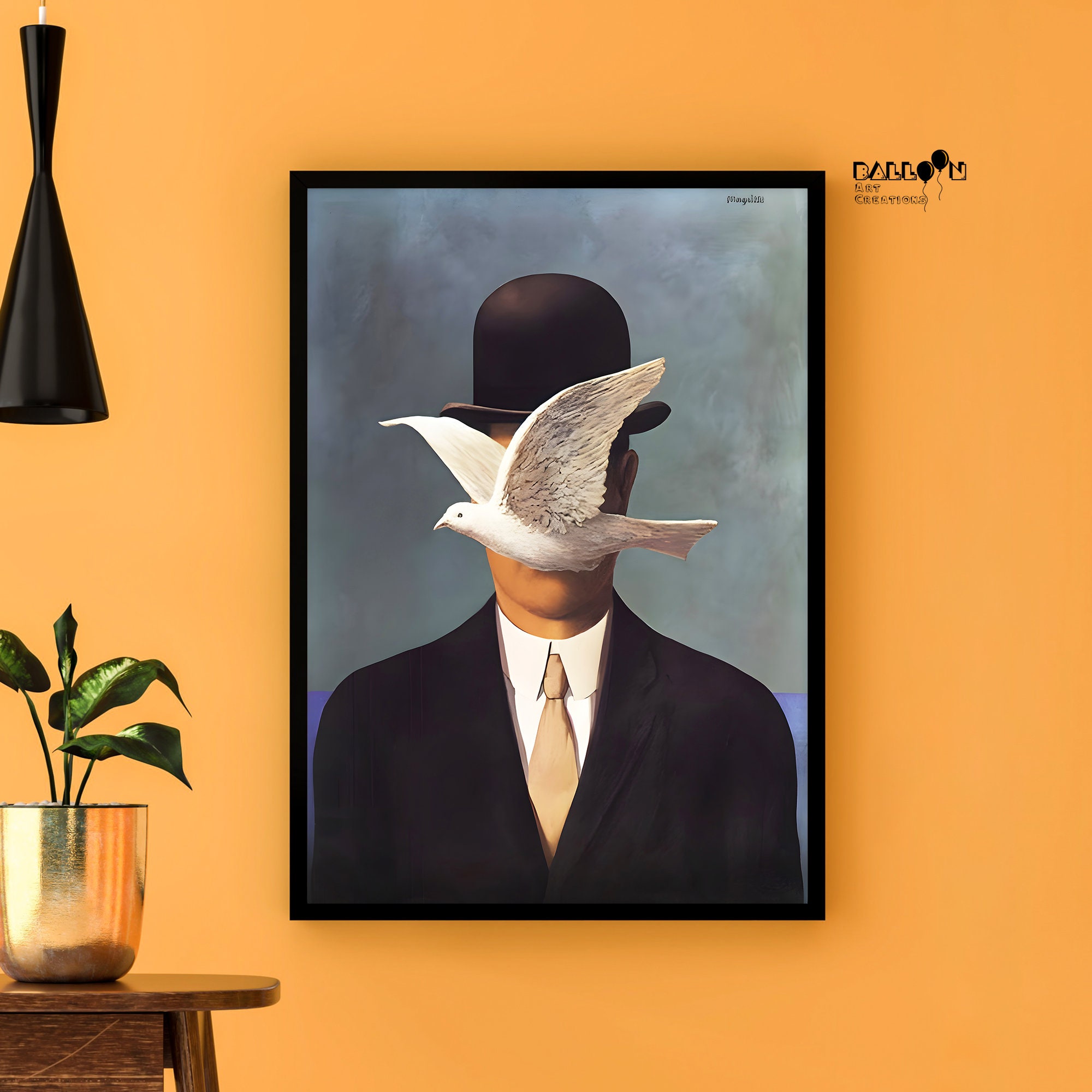 Rene Magritte, Man in a Bowler Hat, 1964, Rene Magritte Print, Magritte ...