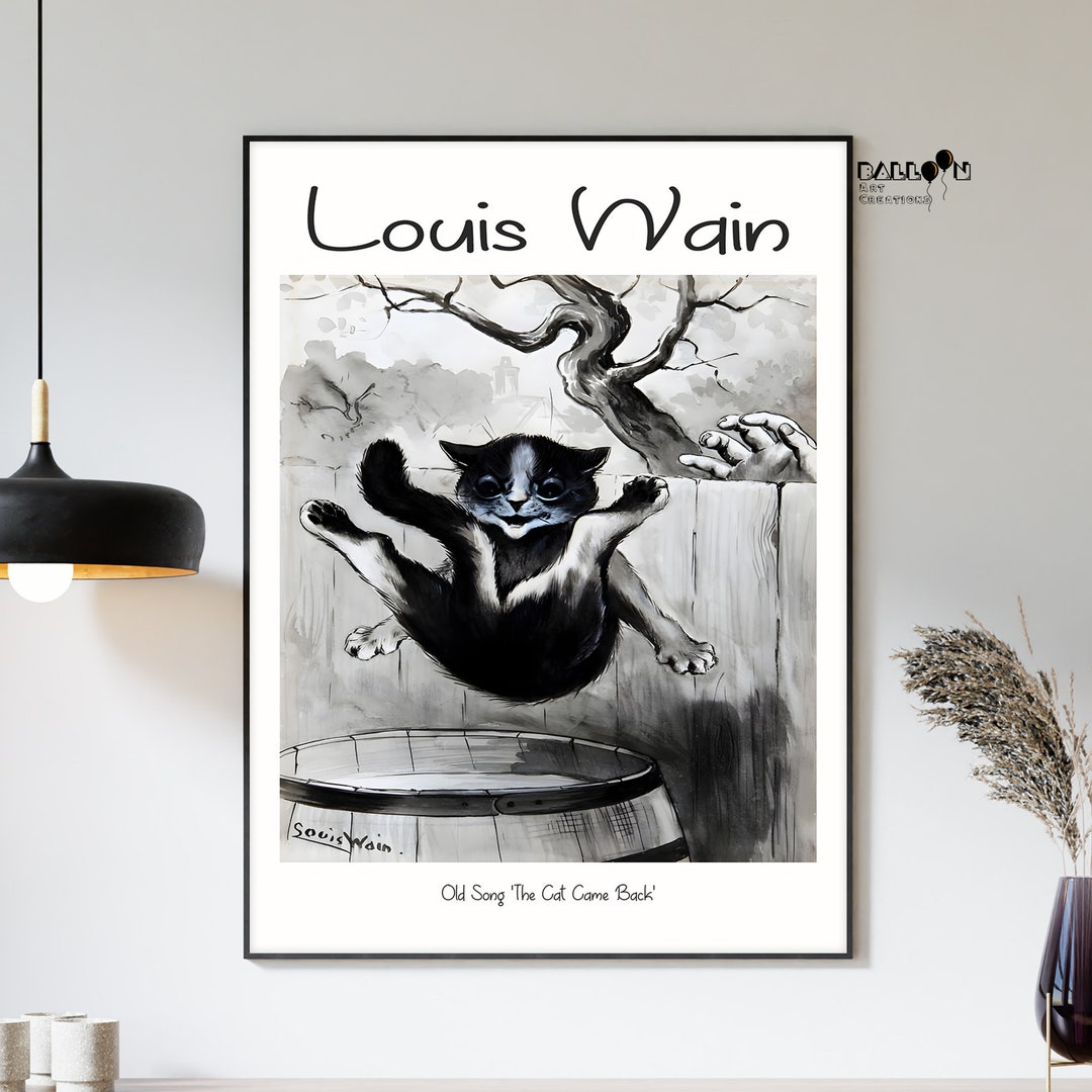 Louis Wain, Old Song 'the Cat Came Back', Louis Wain Cat Poster ...