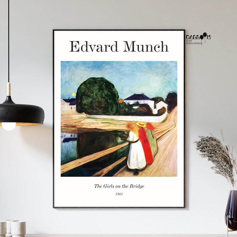 Edvard Munch, the Girls on the Bridge, 1901, Edvard Munch Wall Poster ...