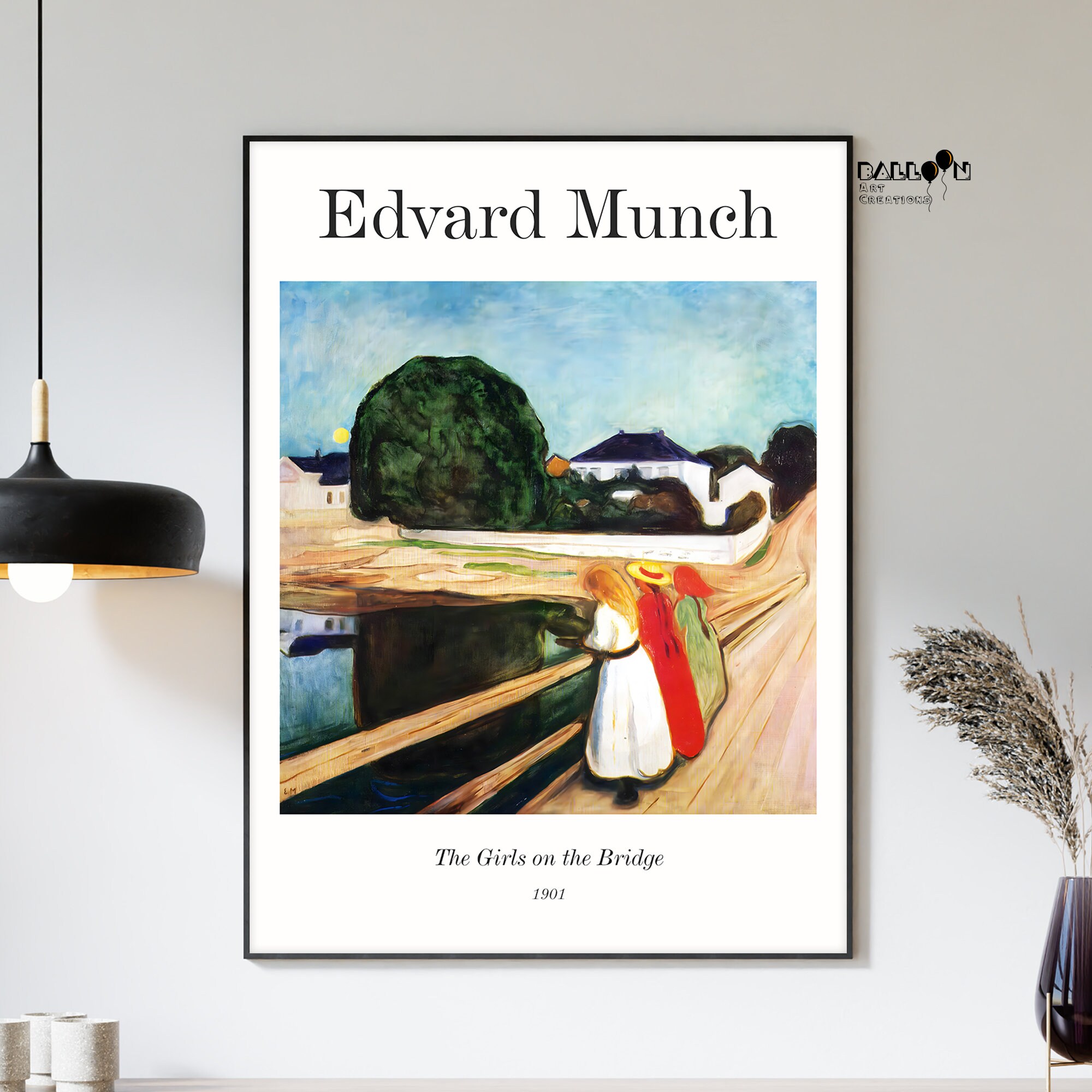 Edvard Munch, the Girls on the Bridge, 1901, Edvard Munch Wall Poster ...