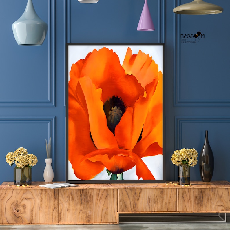 Georgia O'keeffe, Red Poppy, 1927, Georgia O'keeffe Poster, Modern Art ...