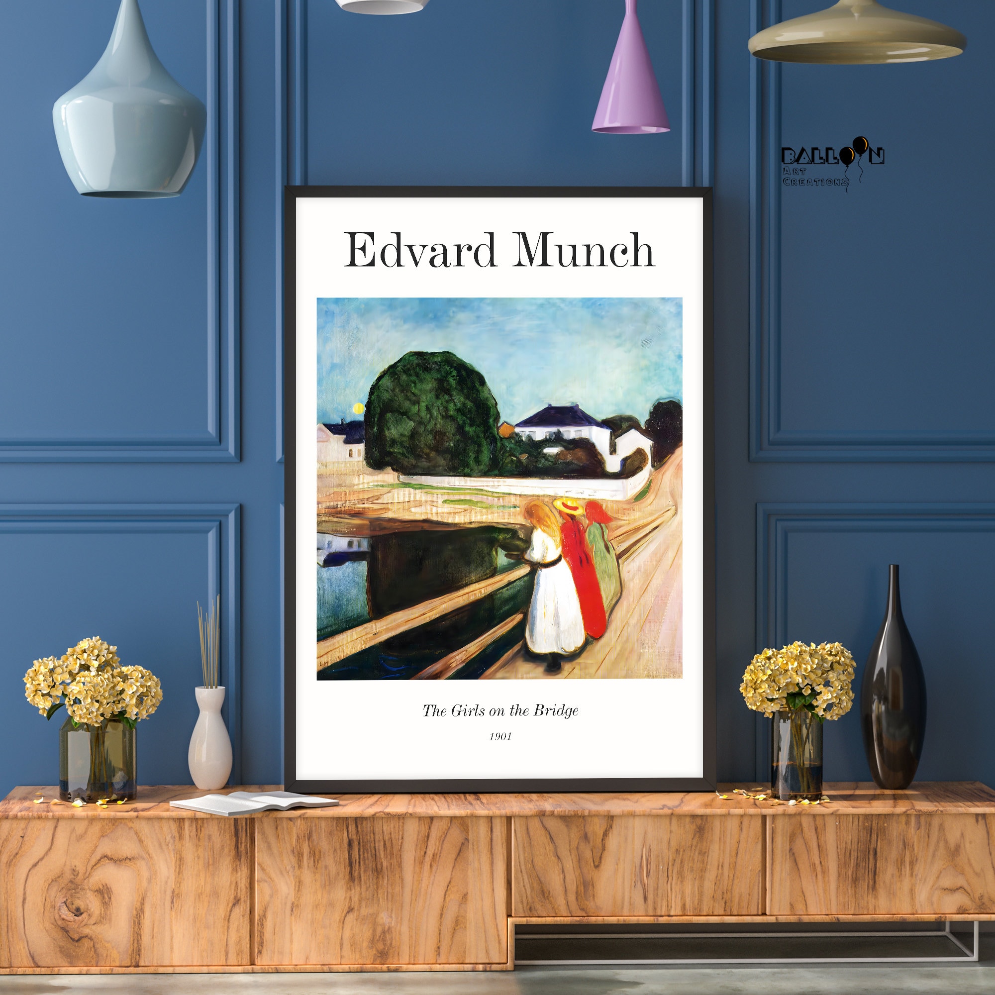 Edvard Munch, the Girls on the Bridge, 1901, Edvard Munch Wall Poster ...