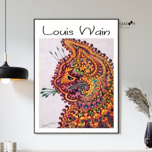 Louis Wain, Louis Wain Cat Poster, Classic Art Print, Home Wall Art ...