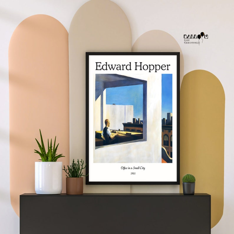Edward Hopper, Office in a Small City, 1953, Edward Hopper Poster ...