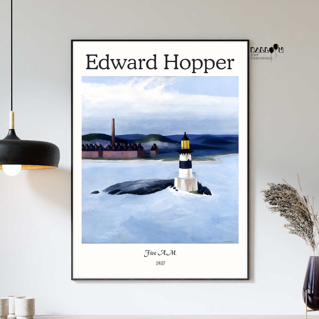 Edward Hopper, Five A.M., 1937, Hopper Poster, Modern Wall Art ...
