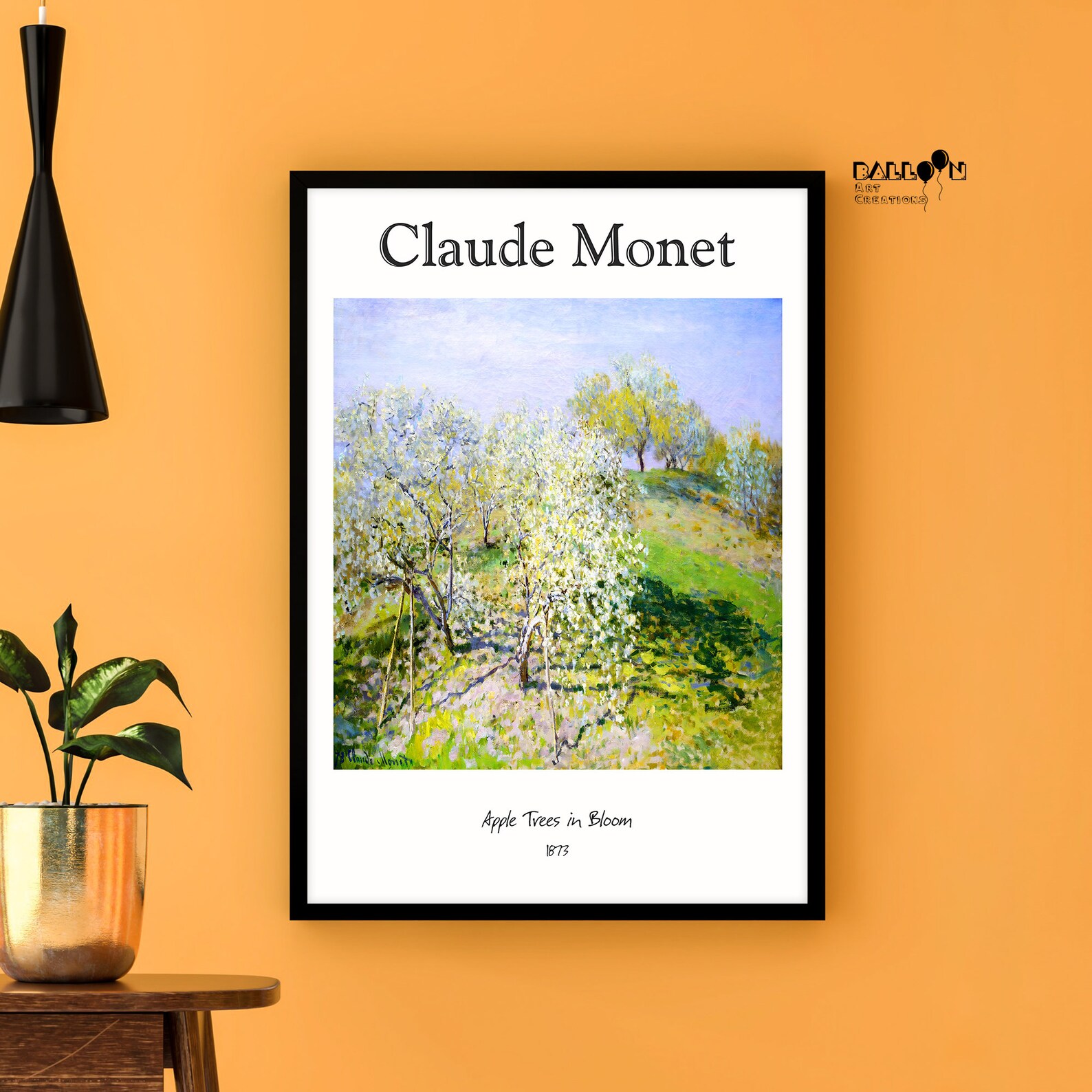 Claude Monet, Apple Trees in Bloom, 1873, Claude Monet Print, Gift Idea ...