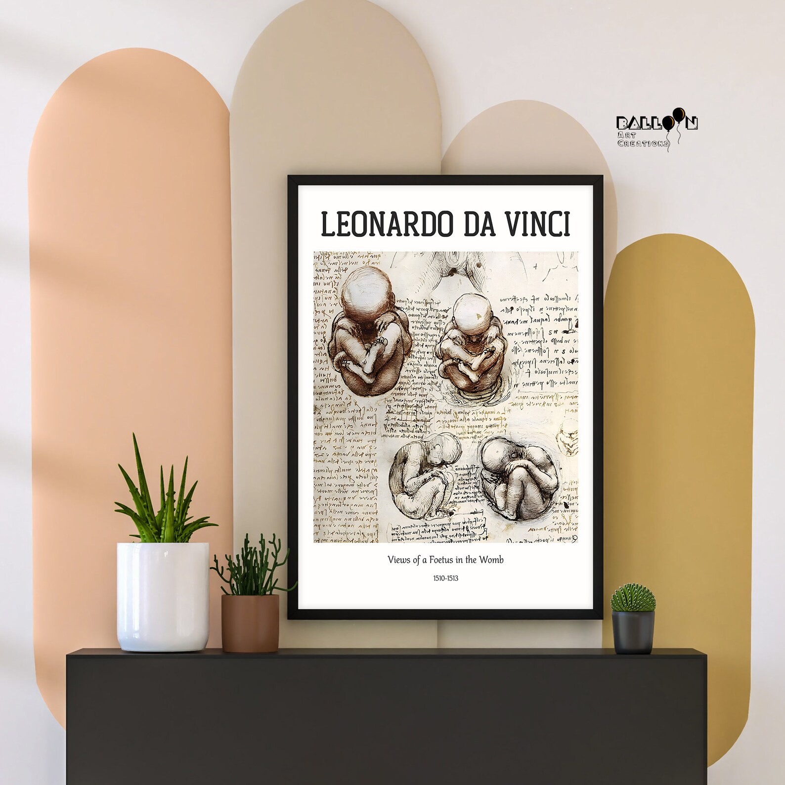 Leonardo Da Vinci, Views of a Foetus in the Womb, 1510-1513, Da Vinci ...