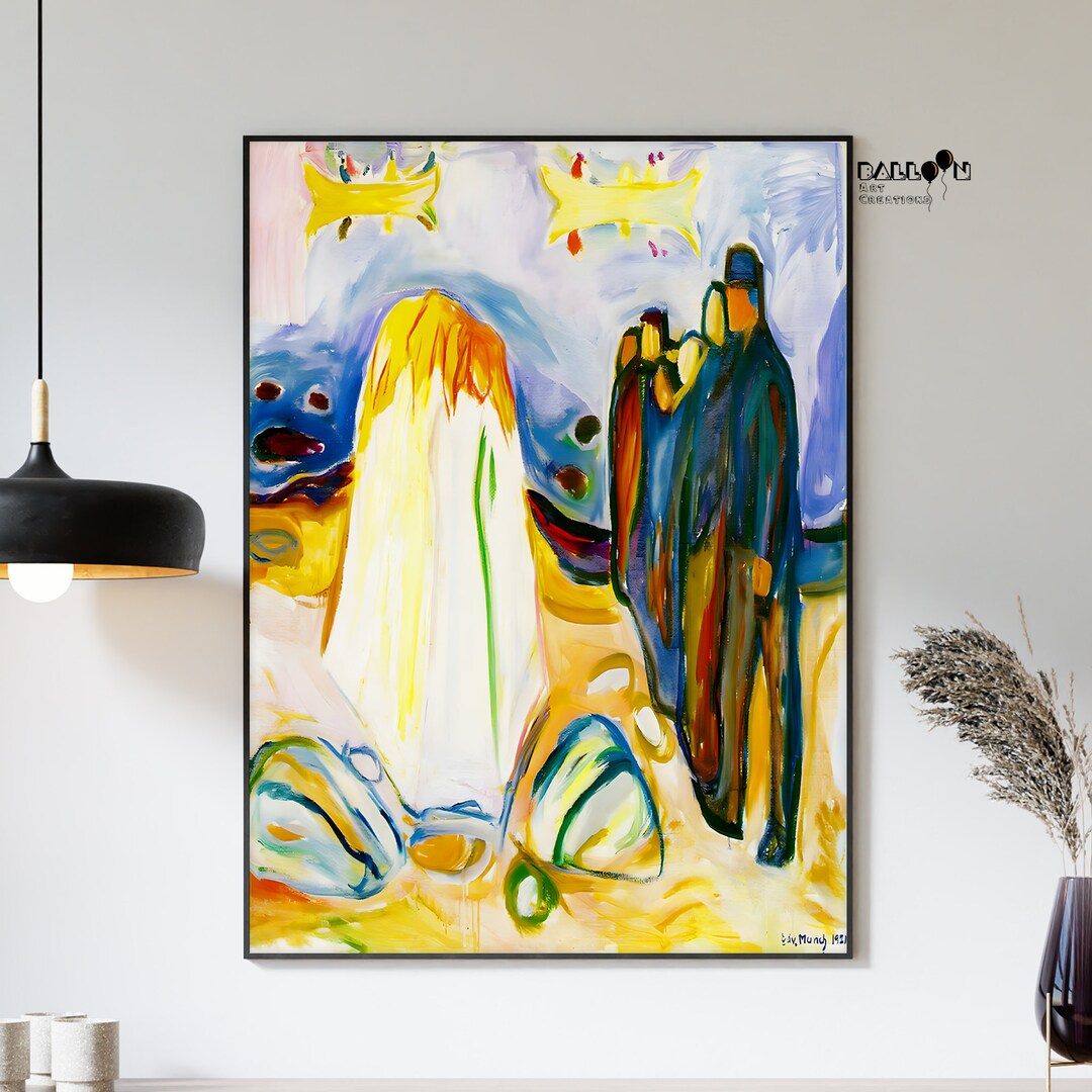 Edvard Munch, Meeting, 1921, Edvard Munch Poster, Portrait Art, Munch ...