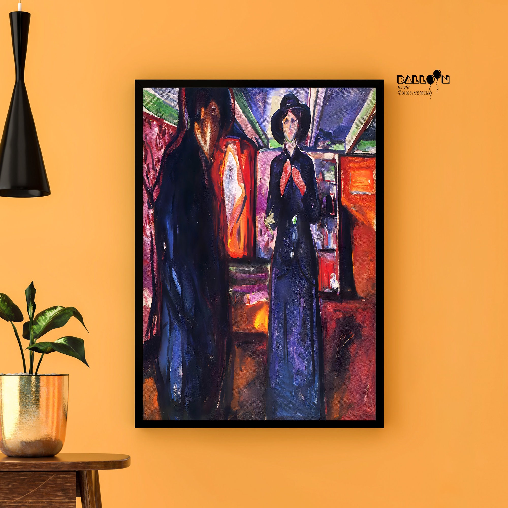 Edvard Munch, Man and Woman II, 1912-1915, Edvard Munch Poster ...