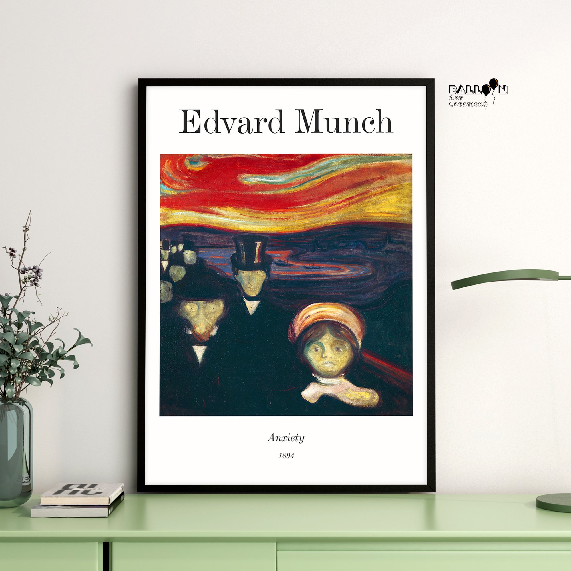 Edvard Munch, Anxiety, 1894, Edvard Munch Poster, Exhibition Poster ...