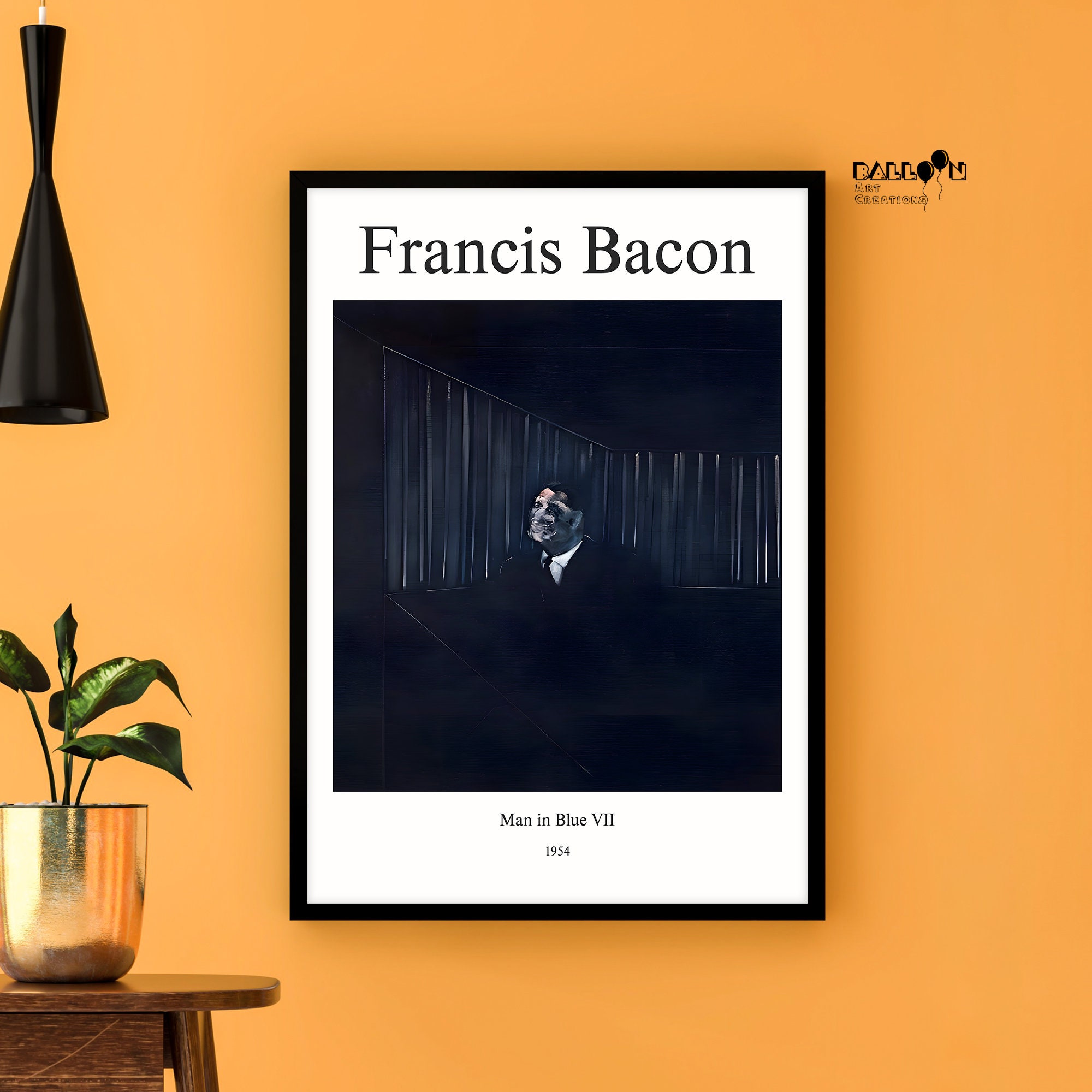 Francis Bacon, Man in Blue VII, 1954, Francis Bacon Poster, Museum Art ...