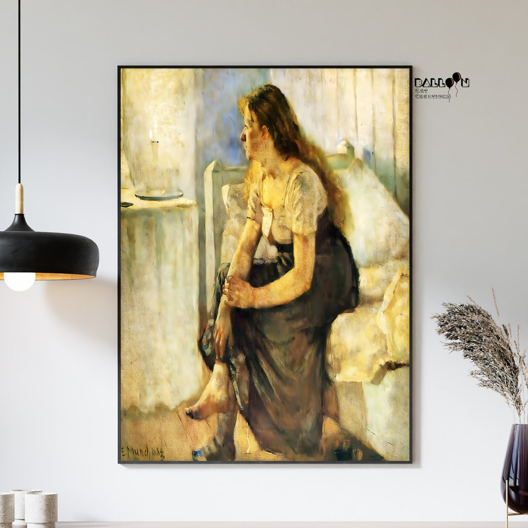 Edvard Munch, Morning, 1884, Edvard Munch Print, Portrait Art, Munch ...