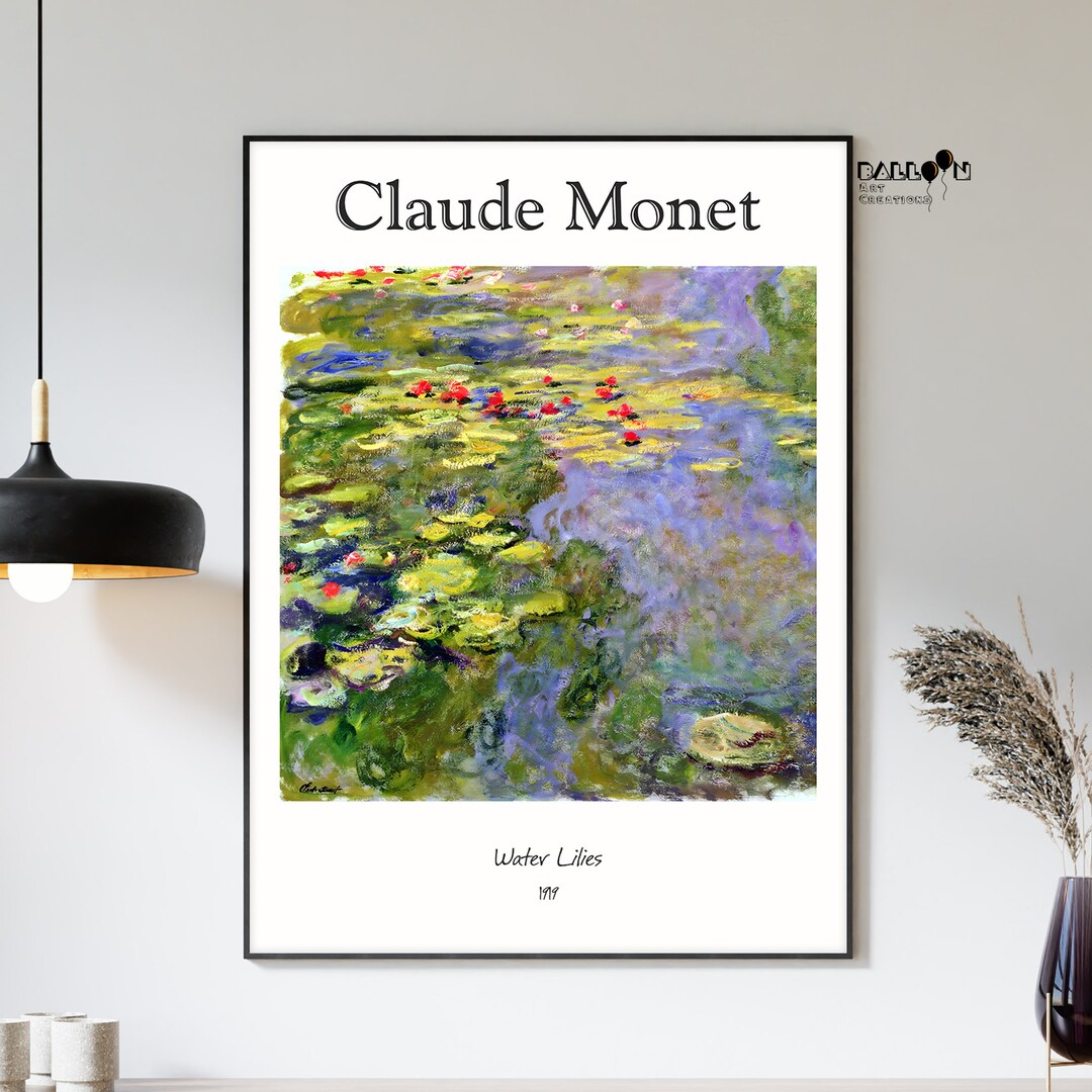 Claude Monet, Water Lilies, 1919, Claude Monet Print, Home Wall Art ...