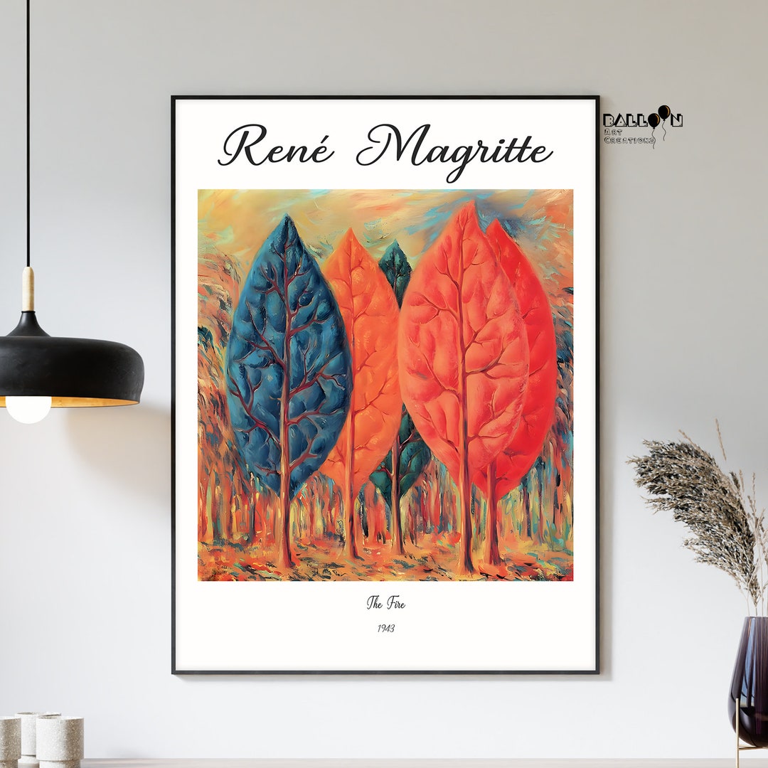 Rene Magritte, the Fire, 1943, Magritte Print, Surrealism Art, Famous ...