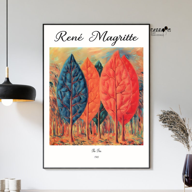 Rene Magritte, the Fire, 1943, Magritte Print, Surrealism Art, Famous ...