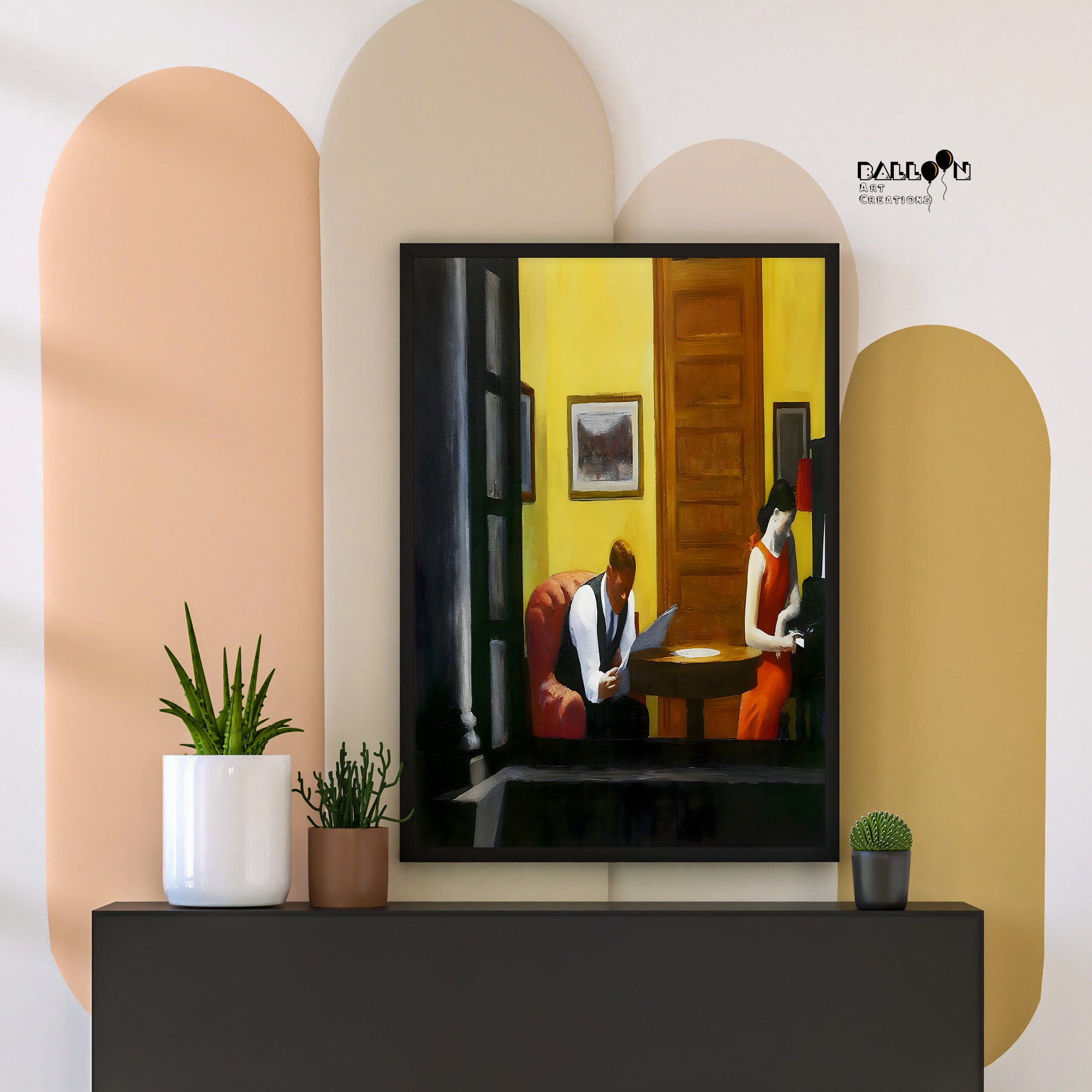 Edward Hopper, Room in New York, 1932, Hopper Wall Art, Modern Wall Art ...