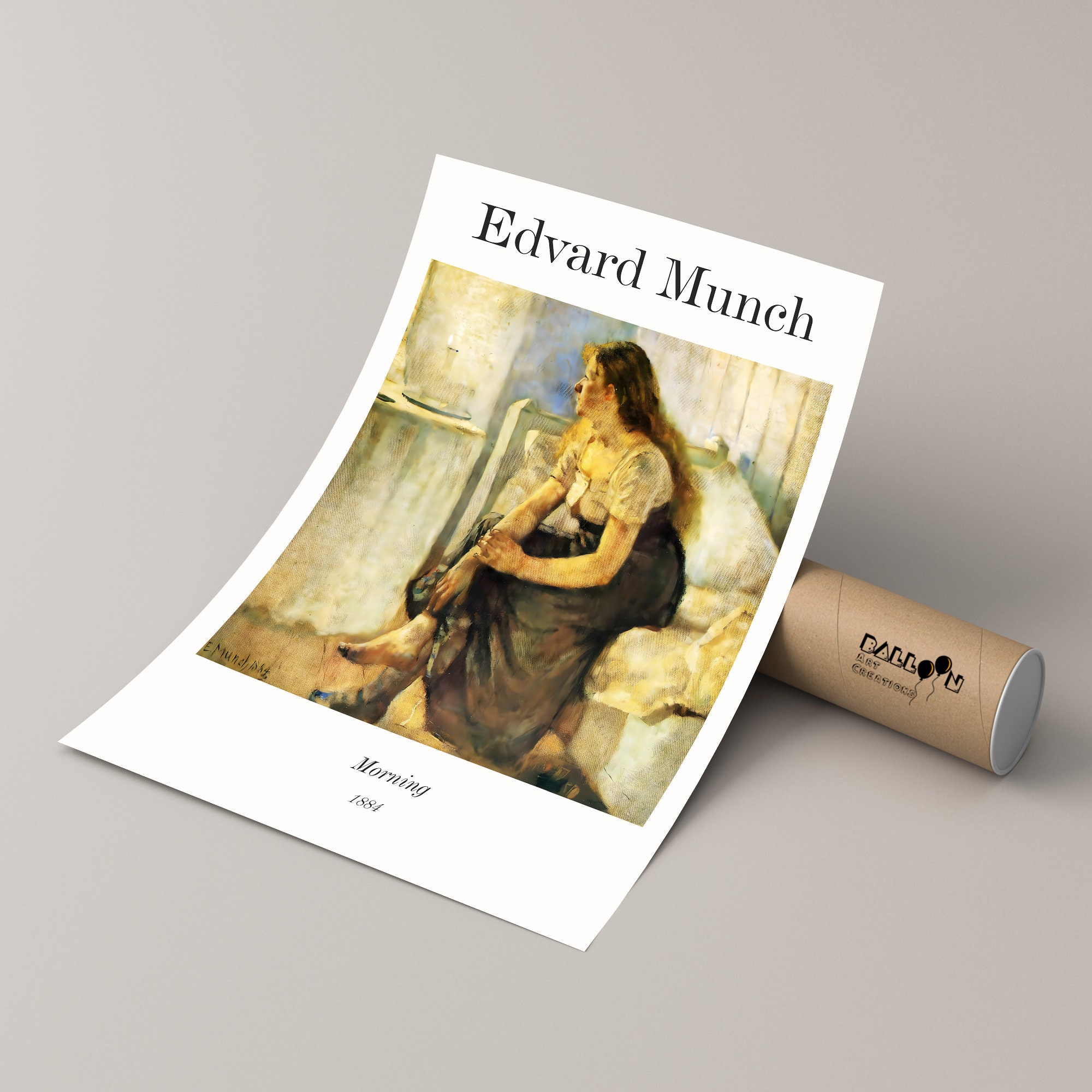 Edvard Munch, Morning, 1884, Edvard Munch Print, Portrait Art, Museum ...