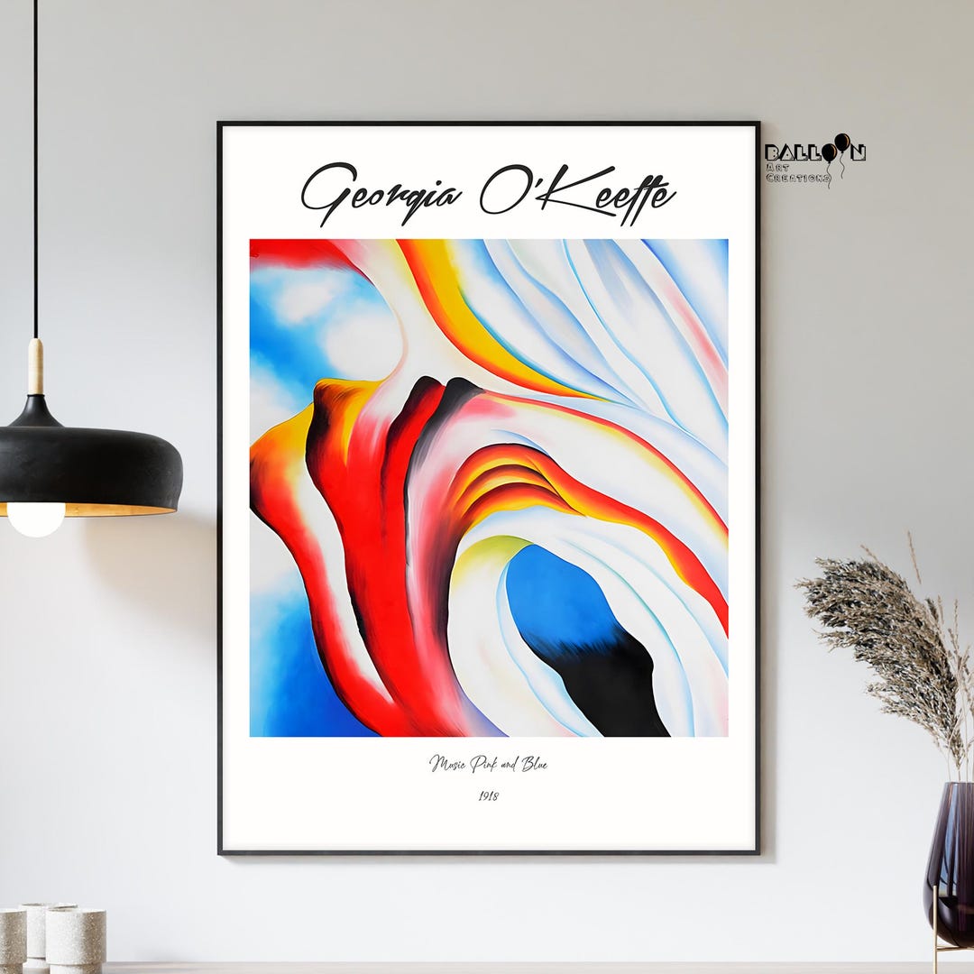 Georgia O'keeffe, Music Pink and Blue, 1918, Spring Tree No.1, 1945 ...